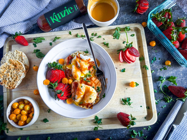 Pickle BBQ Eggs Benedict Recipe | Kinzie Foods